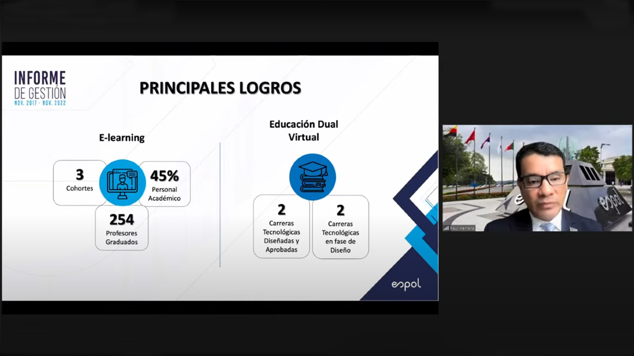 Rectora y Vicerrector Académico de la ESPOL presentan Informe de ...